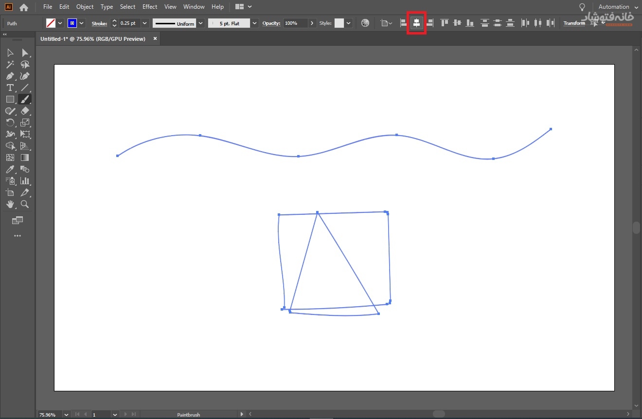 Paintbrush Tool در ایلوستریتور | آموزش ابزار براش در ایلوستریتور